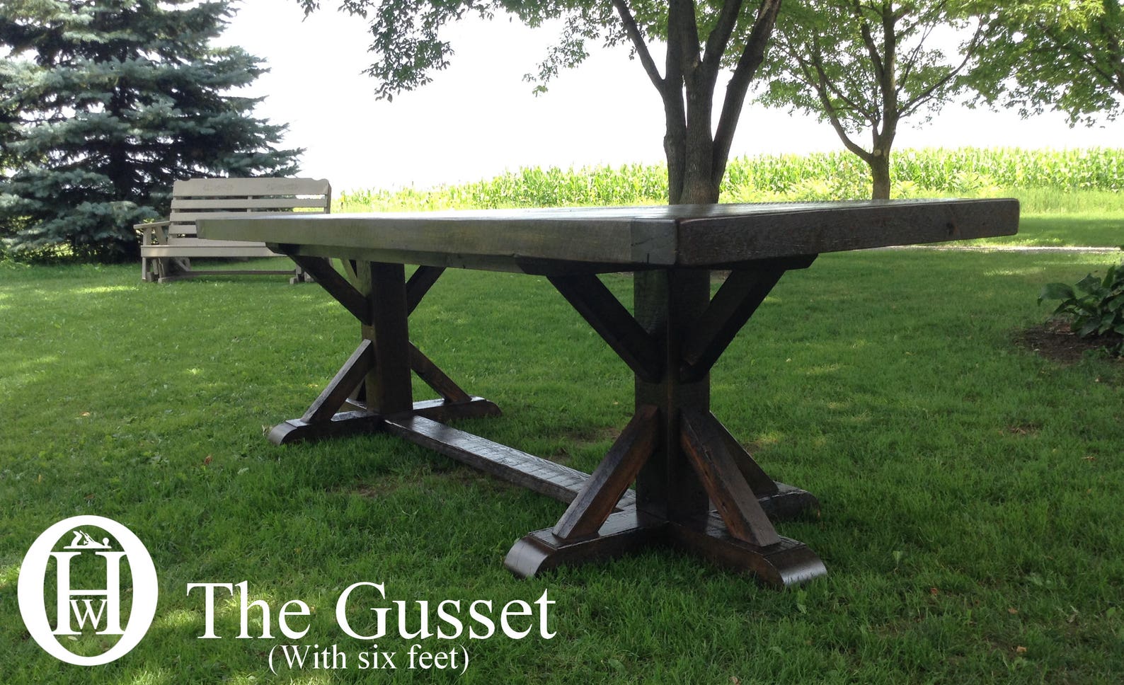 Gusset Style Rustic Farm Table Set - Etsy