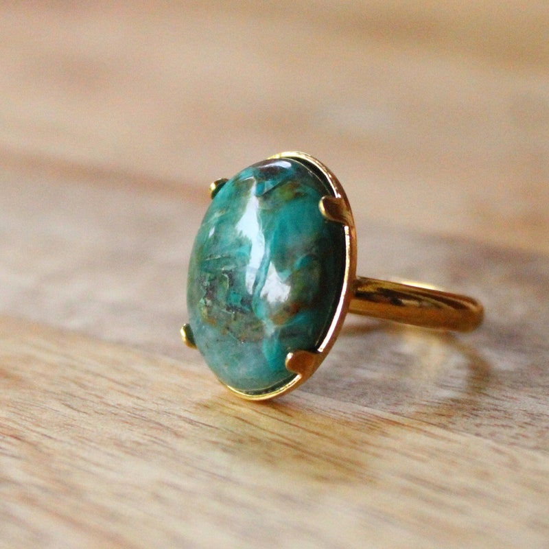 Chrysocolla Ring - Etsy