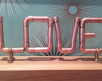 Copper pipe letters | Etsy