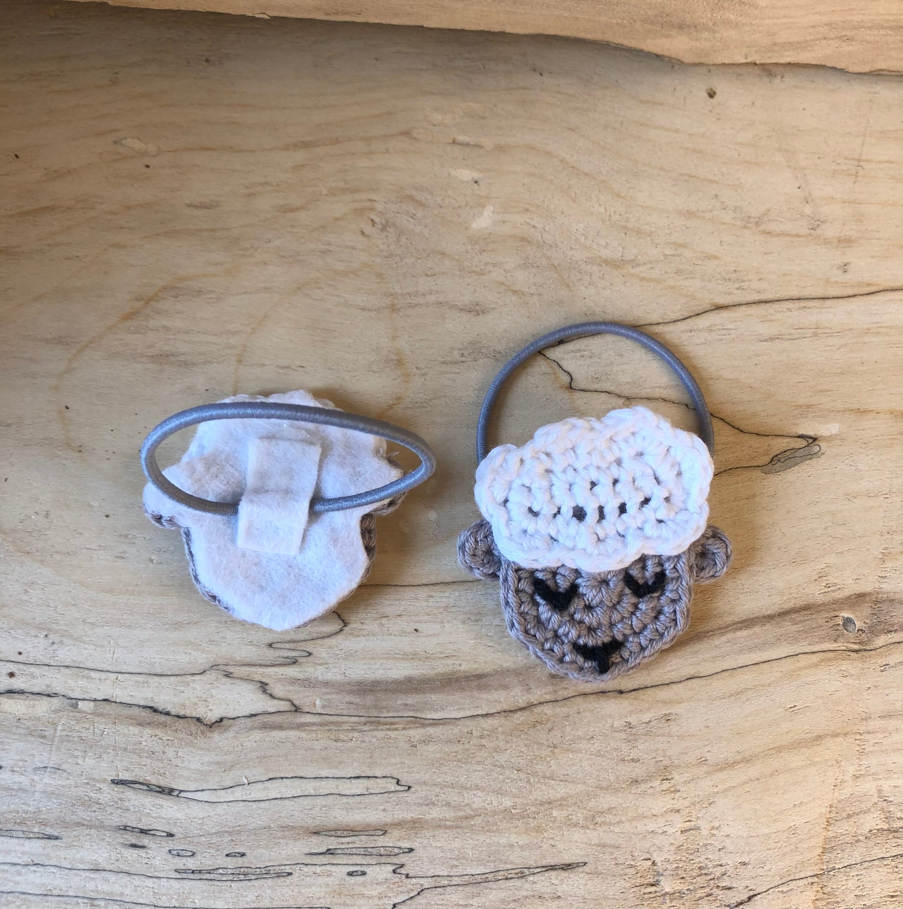 Childs Sheep Hair Bobbles / Hair Ties, Sheep Hair Accessory, Farm Hair ...