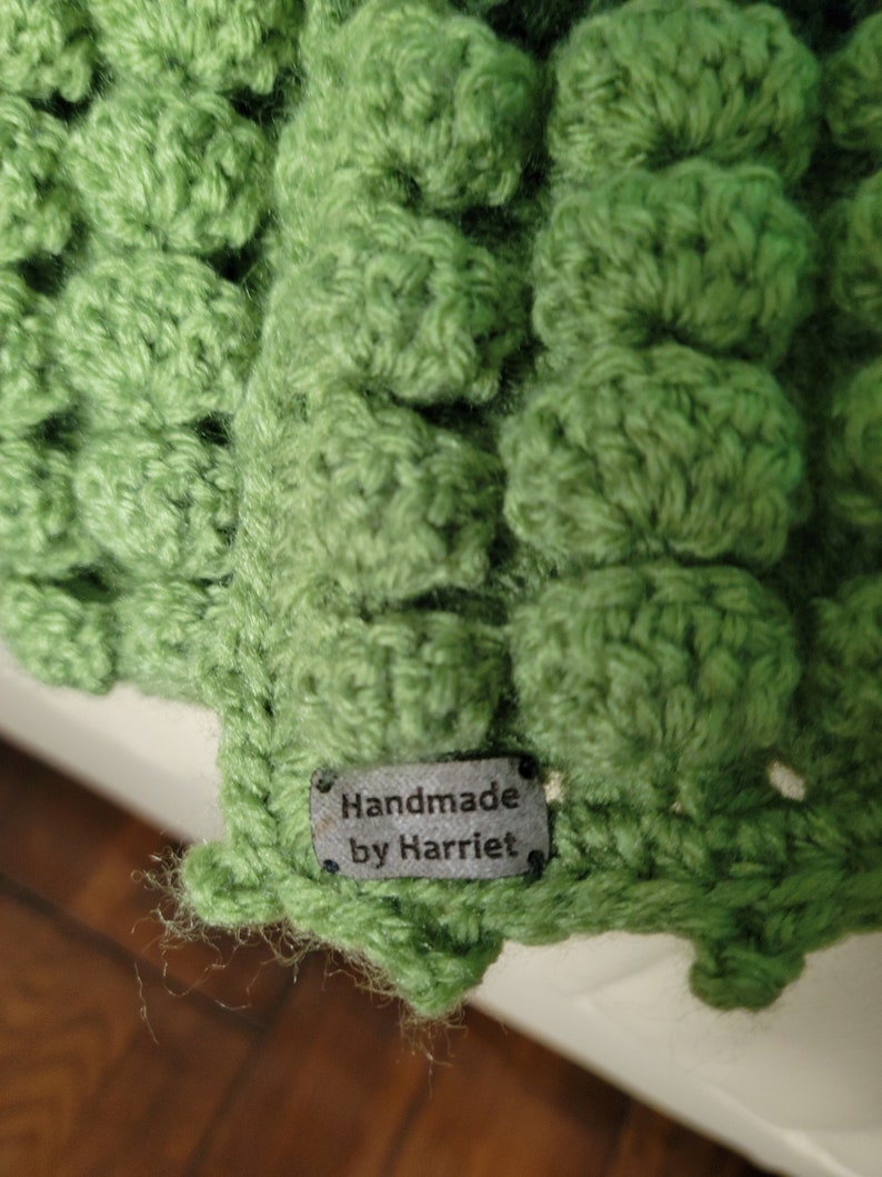 HUNTER GREEN THROW Crochet - Etsy