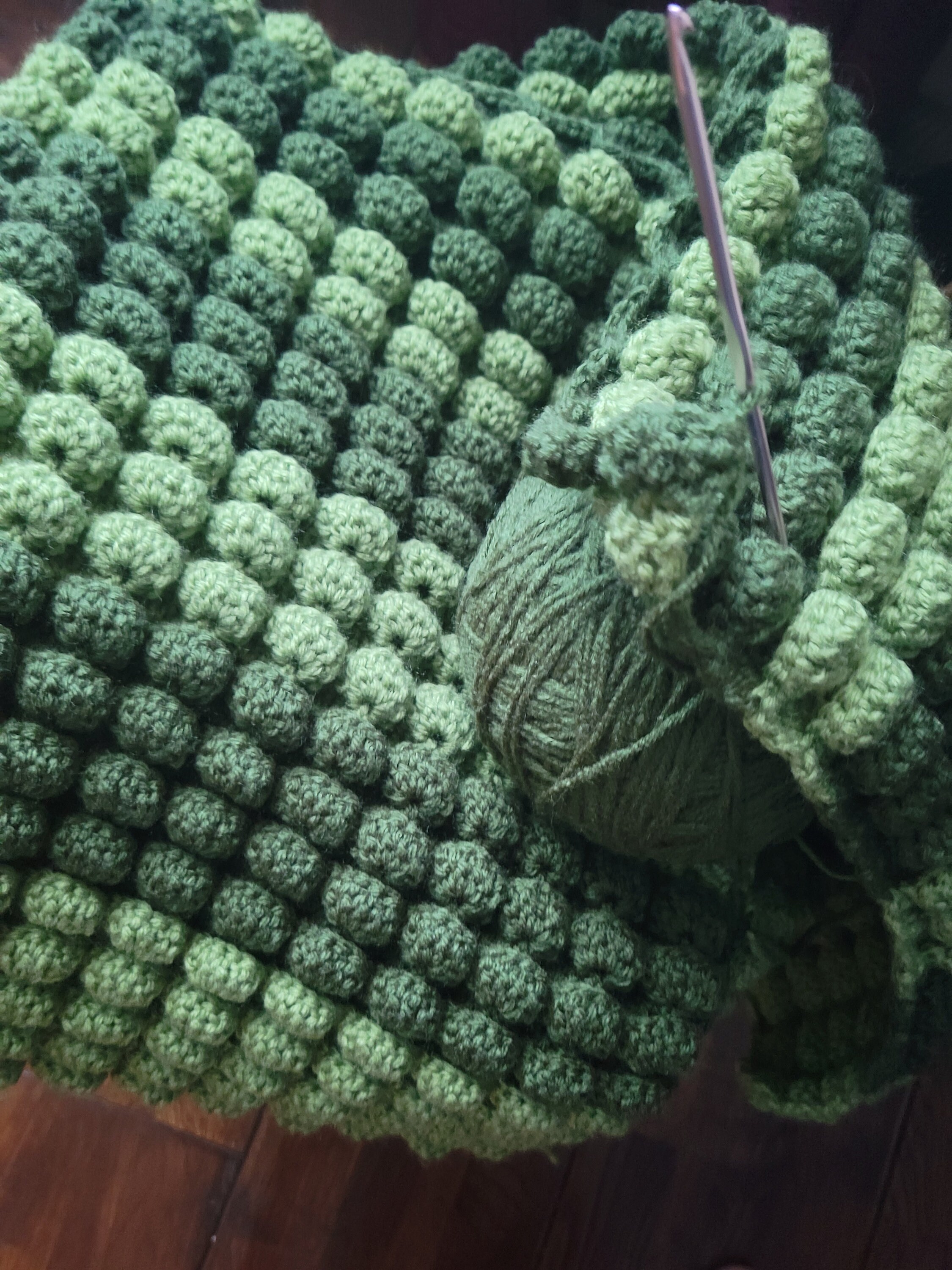 HUNTER GREEN THROW Crochet - Etsy