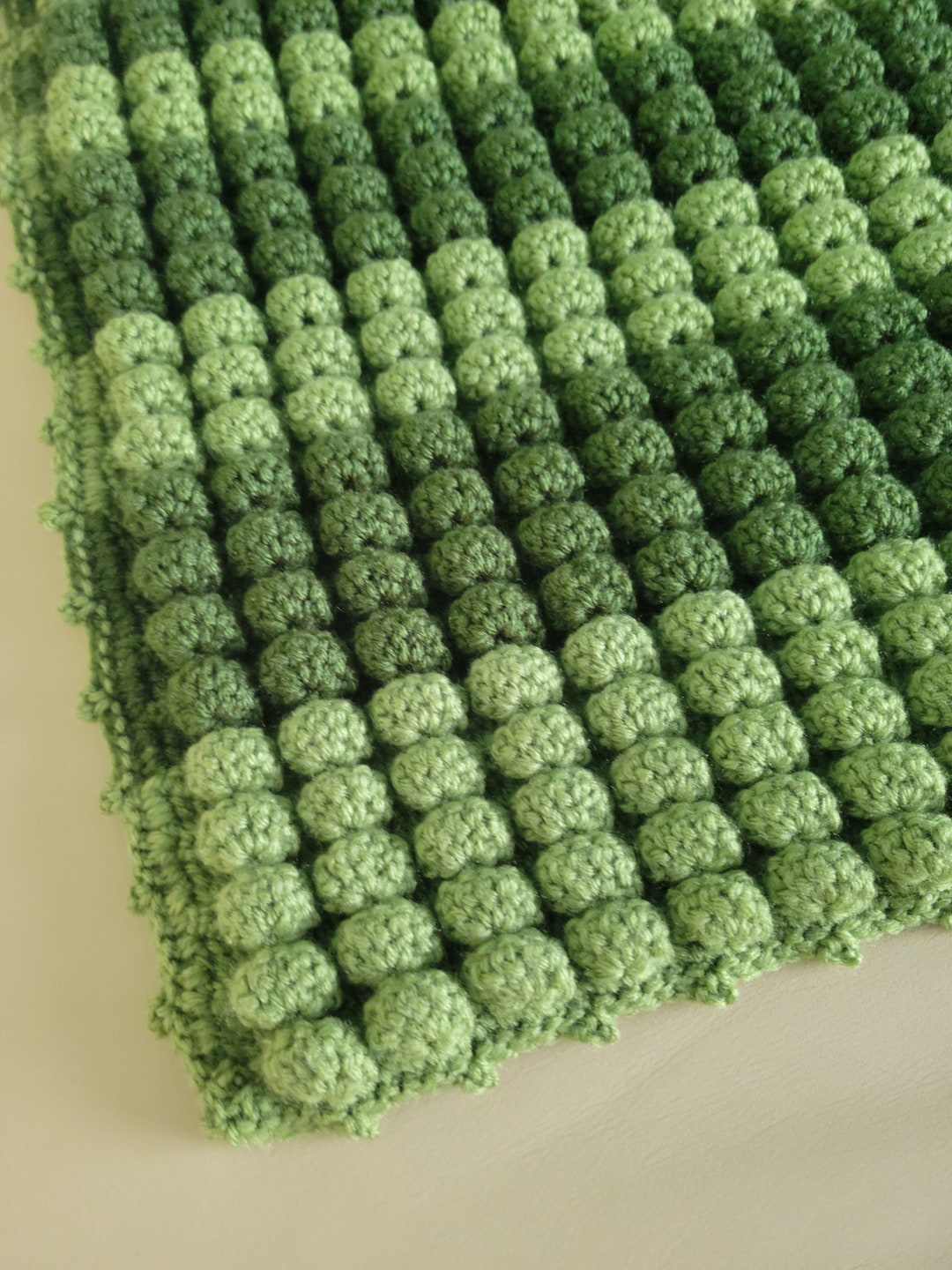 HUNTER GREEN THROW Crochet - Etsy