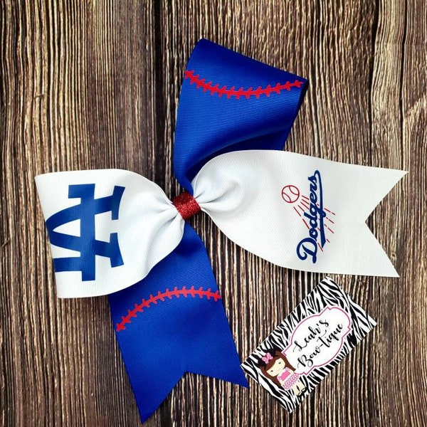 La Dodgers Hair Bow - Etsy