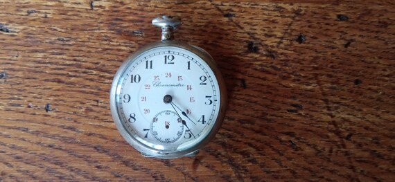 Men's solid silver pocket watch, Chronometer brand (m… - Gem