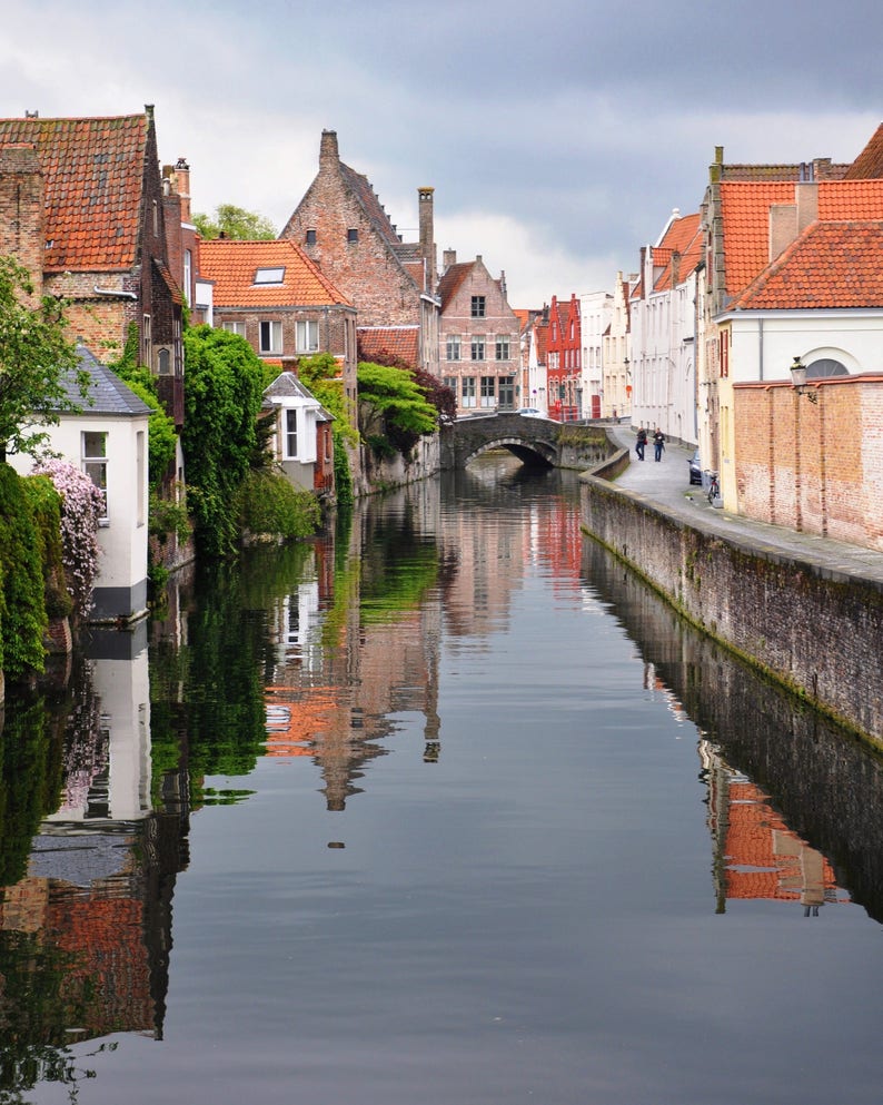 Bruges Photography, Bruges Canal Reflections, Europe Photography ...