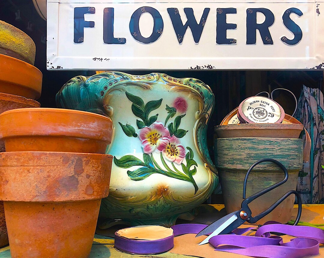 Ceramic Flower Pots Photography Print, Gardening Still Life - Etsy