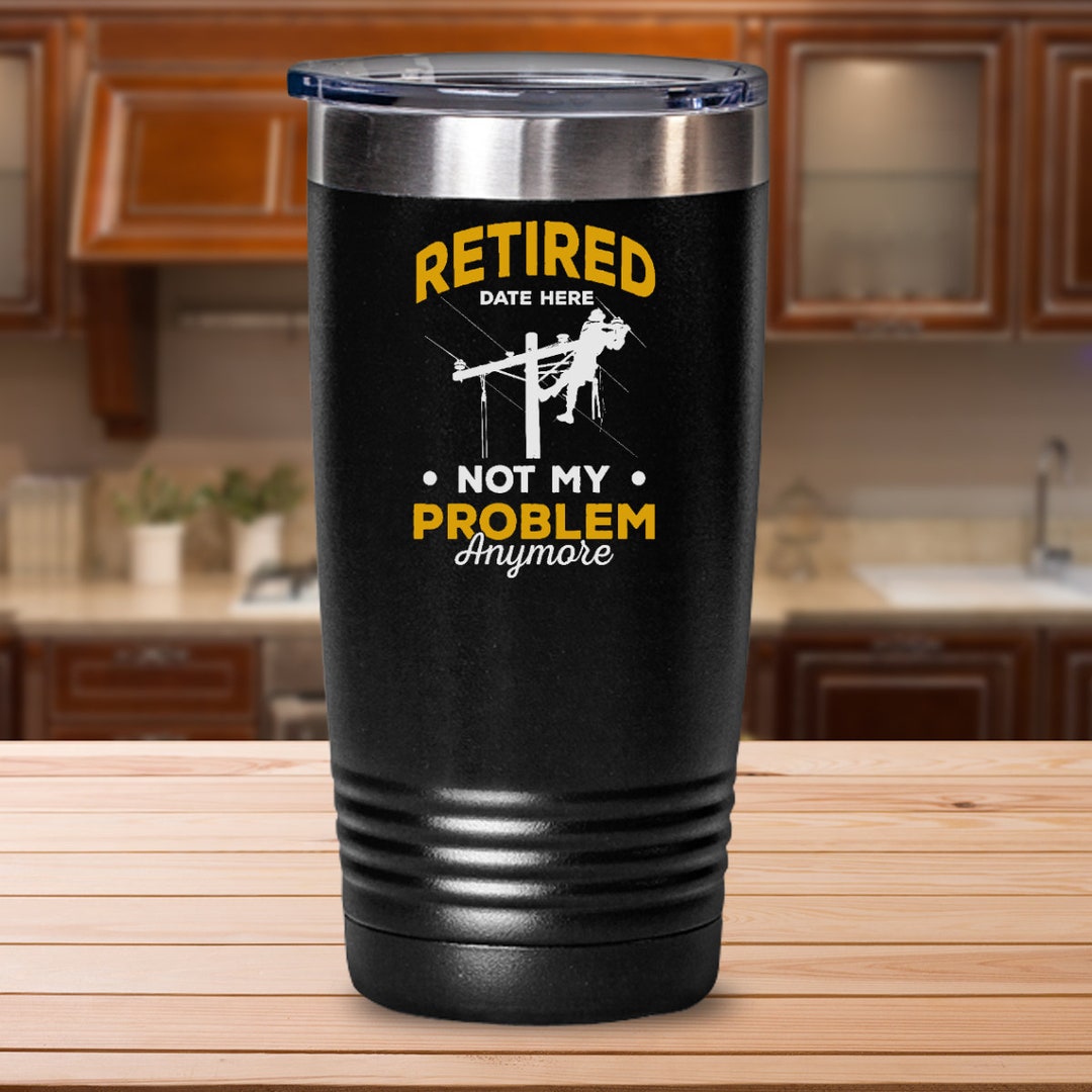 Personalized Retired Lineman Tumbler |power Lineman |retirement Gift ...