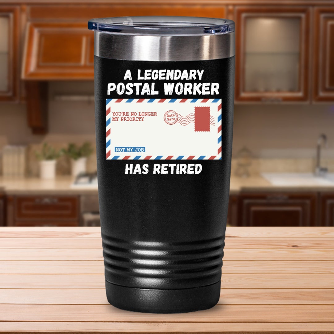 Personalized Retired Postal Worker Tumbler, Postal Retirement ...