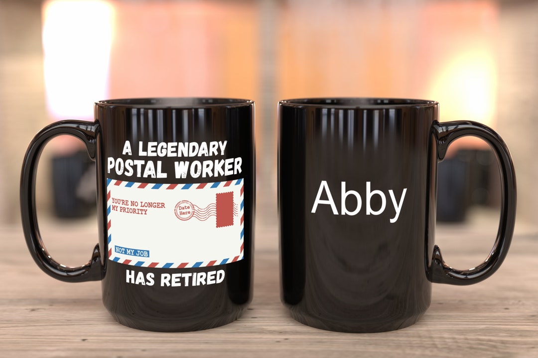 Personalized Retired Postal Worker Mug |postal Retirement |personalized ...