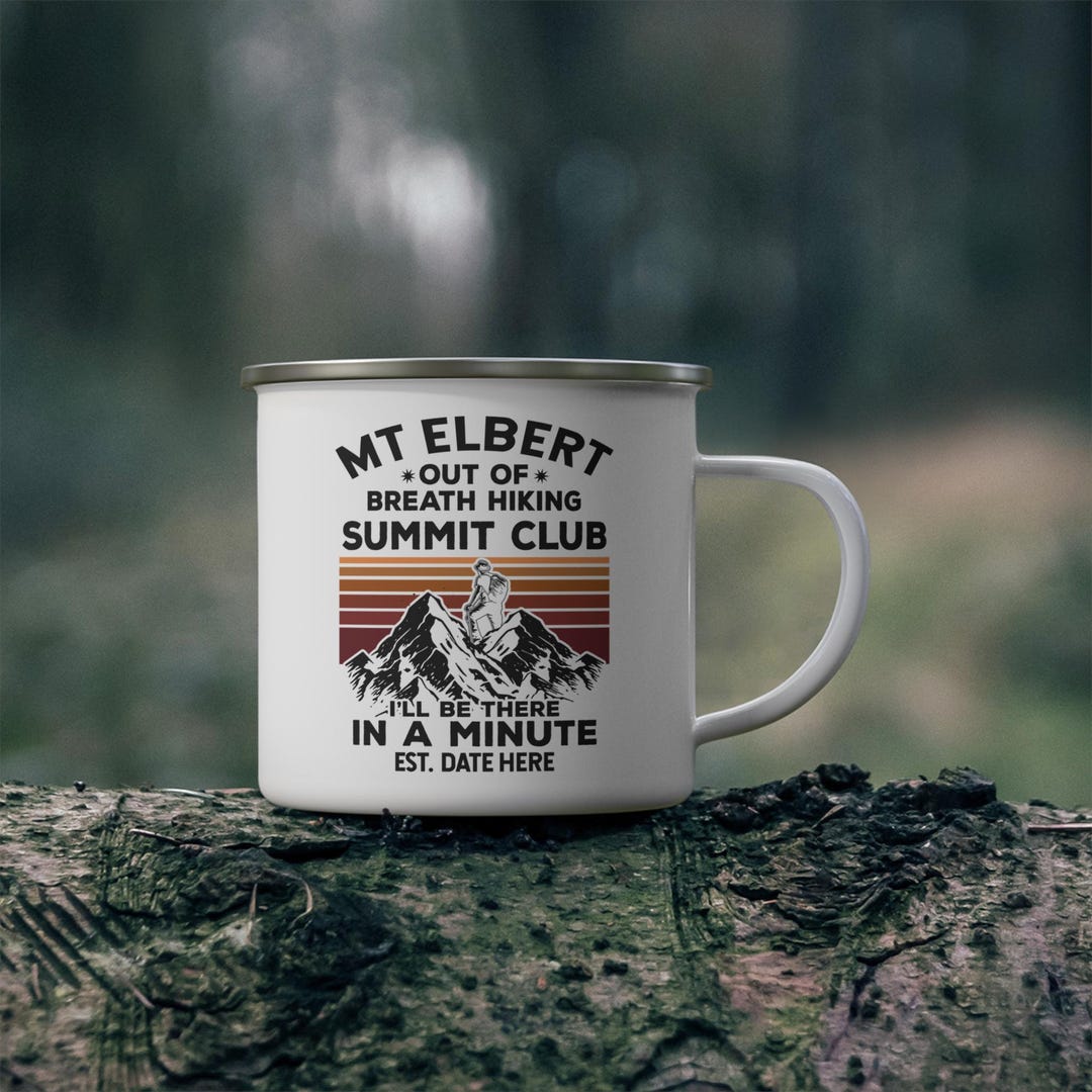 Personalized Funny Mount Elbert Out of Breath Hiking Summit Club ...