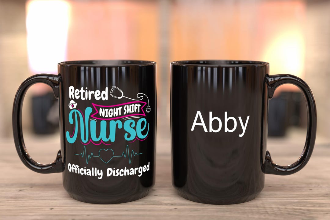 Retired Night Shift Nurse Mug, ICU Nurse , Retirement, Coworker ...