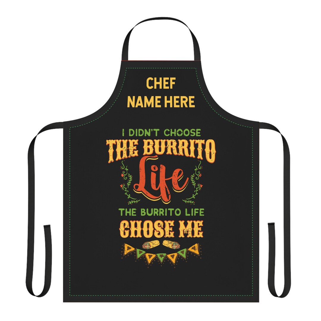 Personalized Burrito Apron | Burrito Lover Gift | Burrito Themed Gift ...