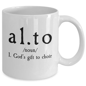School Choir Mug | Church Choir | Show Choir Gift | Singing Mug | Alto ...