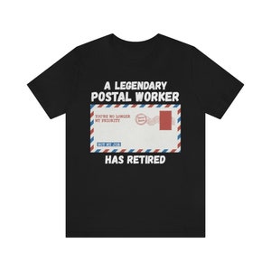 Personalized Retired Postal Worker Unisex Tee Shirt, Postal Retirement ...