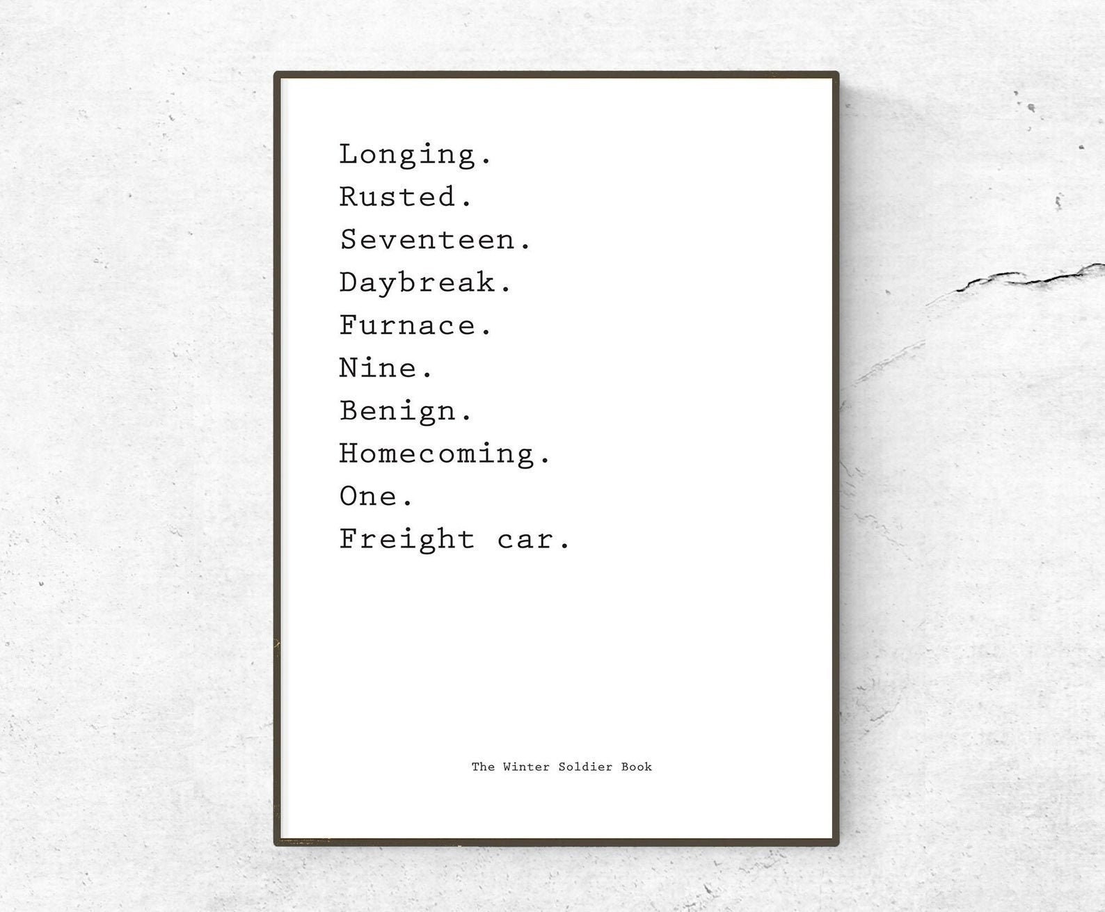 Winter Soldier / Bucky Barnes Poster / Print / Civil War Quote / the ...