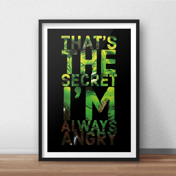 Hulk Poster - Etsy UK