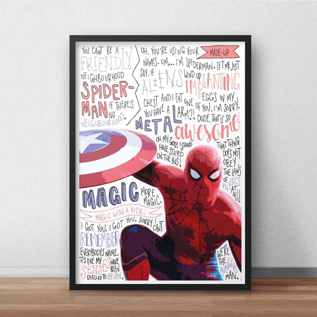 Buy Spider-man Poster / Print / Spider-man Quotes / Marvel Movie Online ...