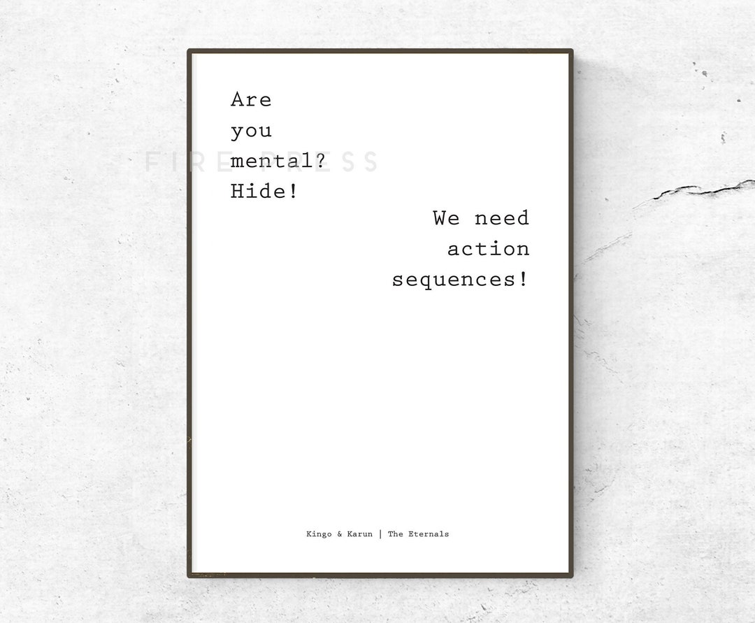 The Eternals Poster / Print / Karun Quote / Kingo Quote / - Etsy