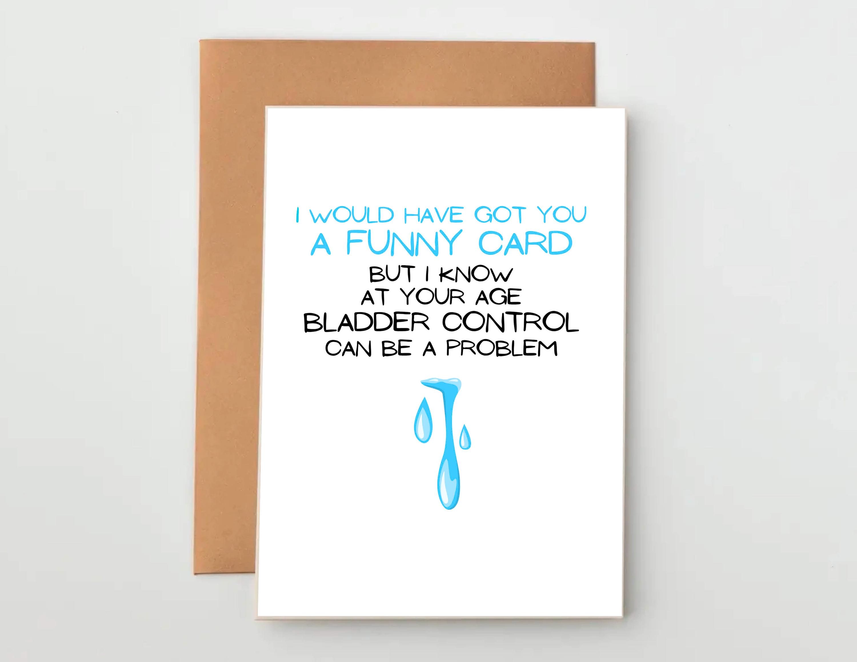 PRINTABLE Birthday Card | Bladder Jokes | From Anyone | Joke Lover ...