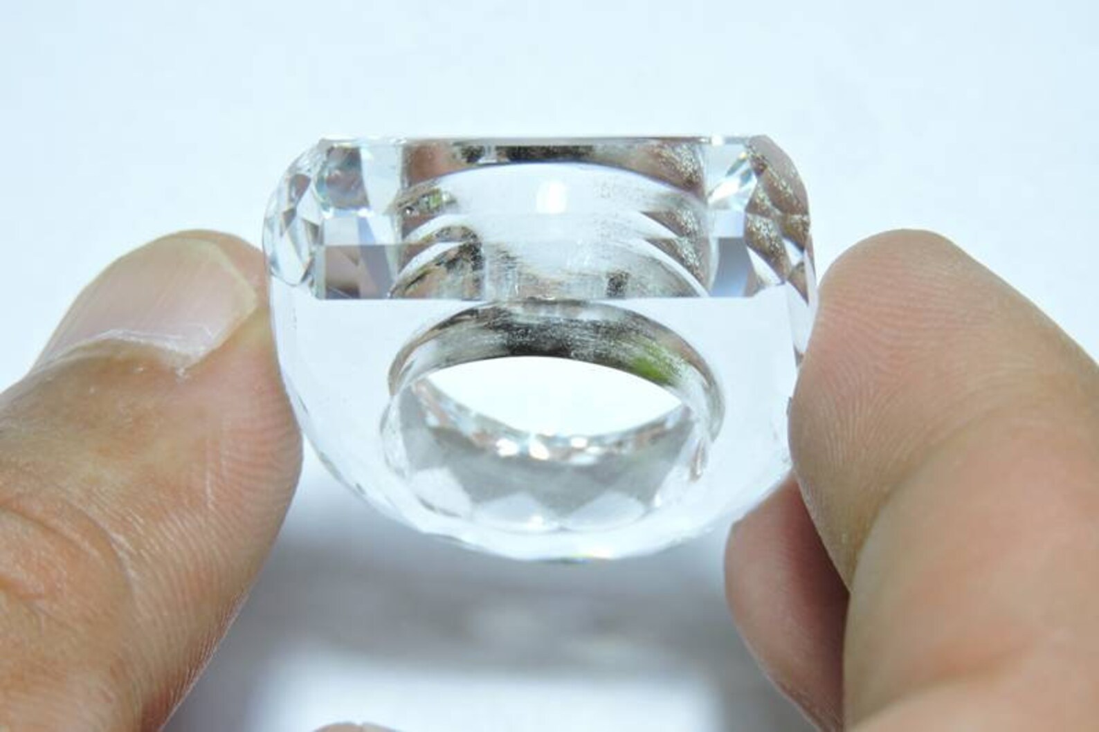 1 Piece Natural Rock Crystal Quartz Full Faceted Fancy | Etsy