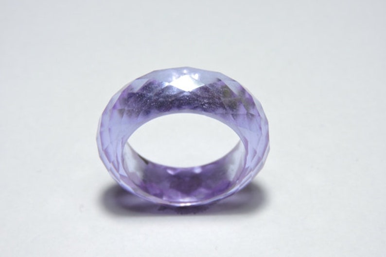 1 Piece Stunning Lavender Zirconia Full Faceted Gemstone Made Ring Band ...