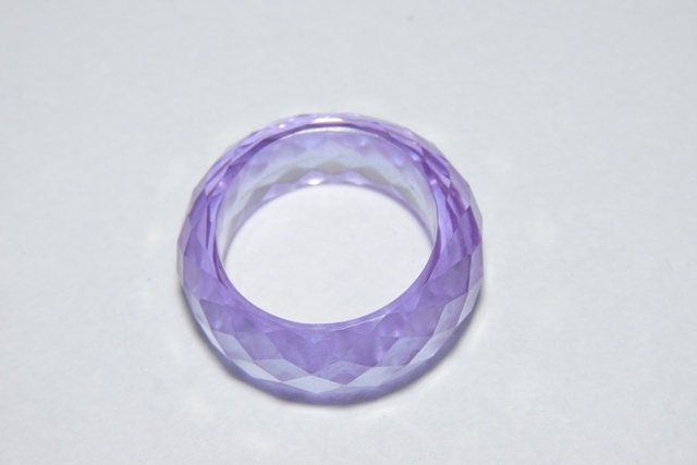 1 Piece Stunning Lavender Zirconia Full Faceted Gemstone Made Ring Band ...