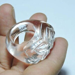 1 Piece Attractive Natural Rock Crystal Quartz Hand Carved Rajasthani ...