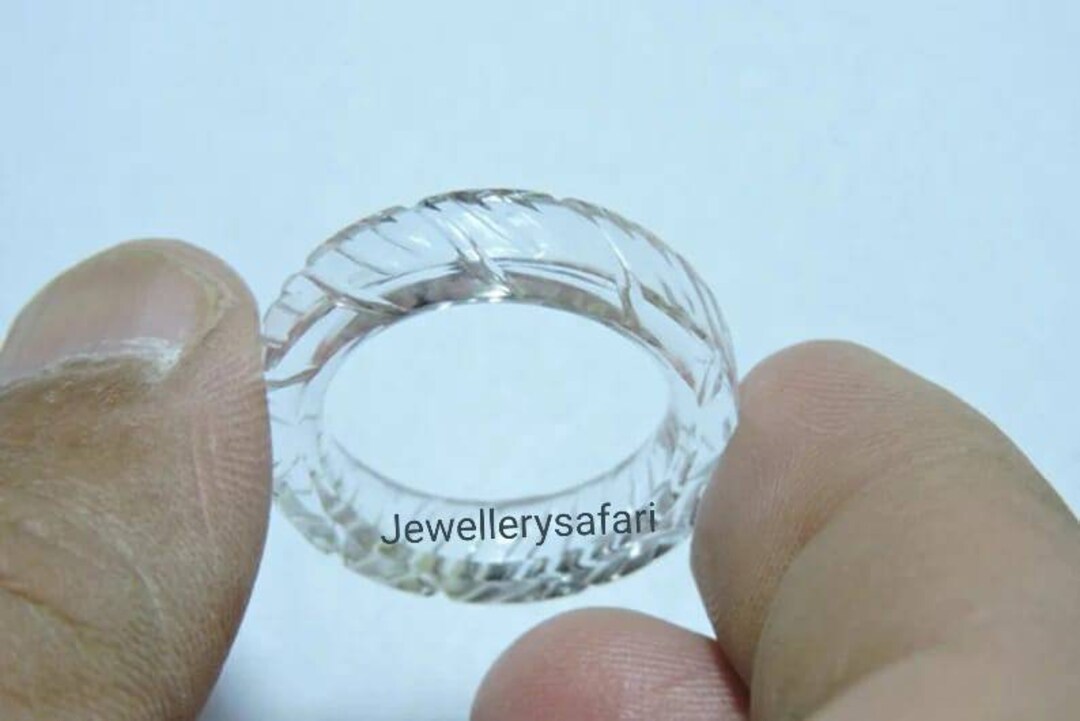 1 Piece Natural Rock Crystal Quartz Hand Carved Single Gemstone Made ...