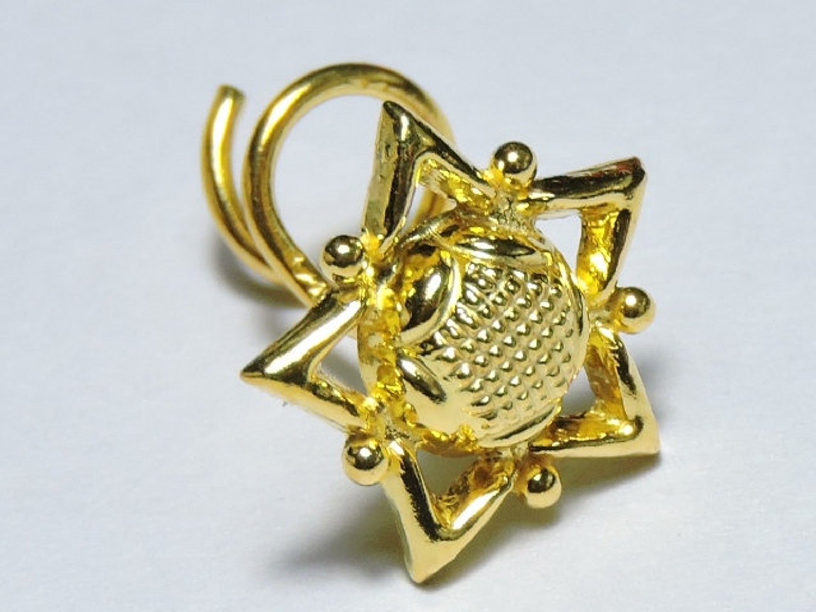 1 Piece Attractive 24Kt Gold Plated Over 92.5 Sterling Silver | Etsy