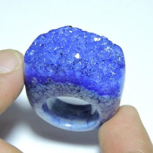 1 Piece Extremely Beautifull Natural Lapis Blue Druzy Full Gemstone ...
