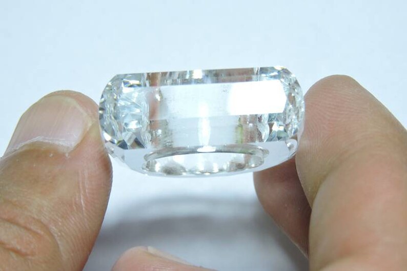 1 Piece Natural Rock Crystal Quartz Full Faceted Fancy | Etsy