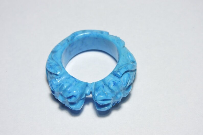 1 Piece Turquoise Quartz Hand Carved Rajasthani Design Single Gemstone ...