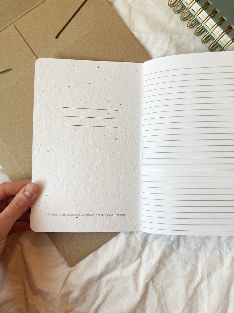 Plantable Wildflower Seed Paper Notebook: Eco-friendly Blue Poppy ...