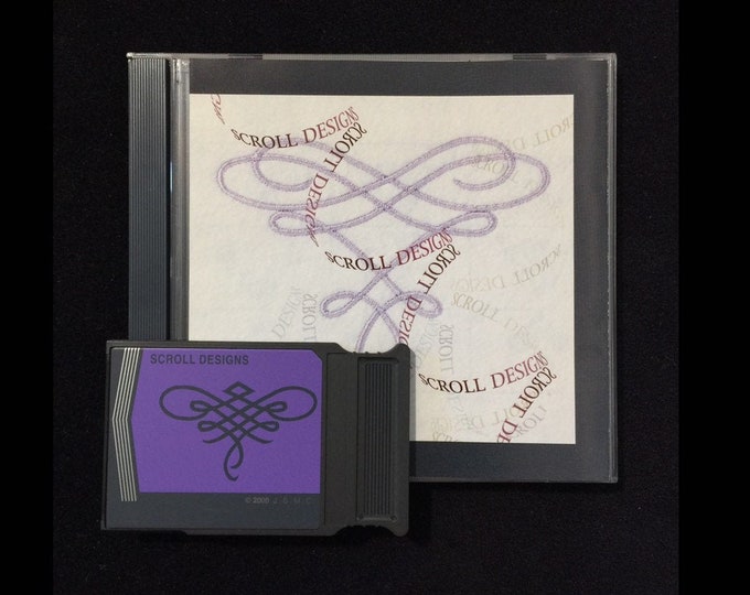 Scroll Embroidery Designs Card for Janome 8000 9000 Elna Kenmore ...