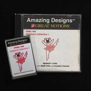 Children Collection Embroidery Designs Card for Pfaff 7570, 7560 and ...