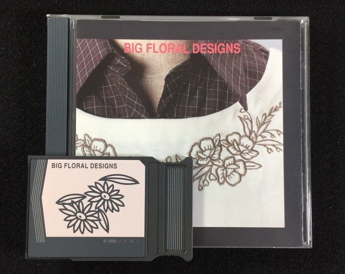 Big Floral Embroidery Designs Card for Janome Elna Kenmore Embroidery ...