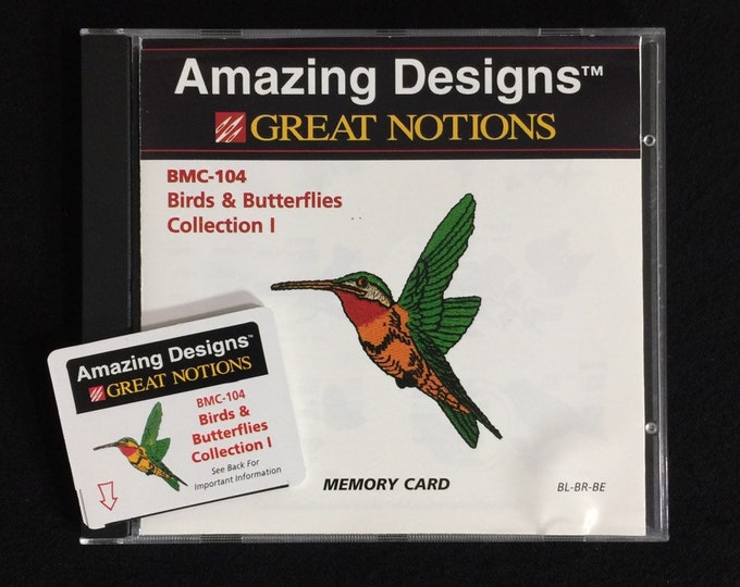 Birds & Butterflies Embroidery Designs Card for Brother - Etsy