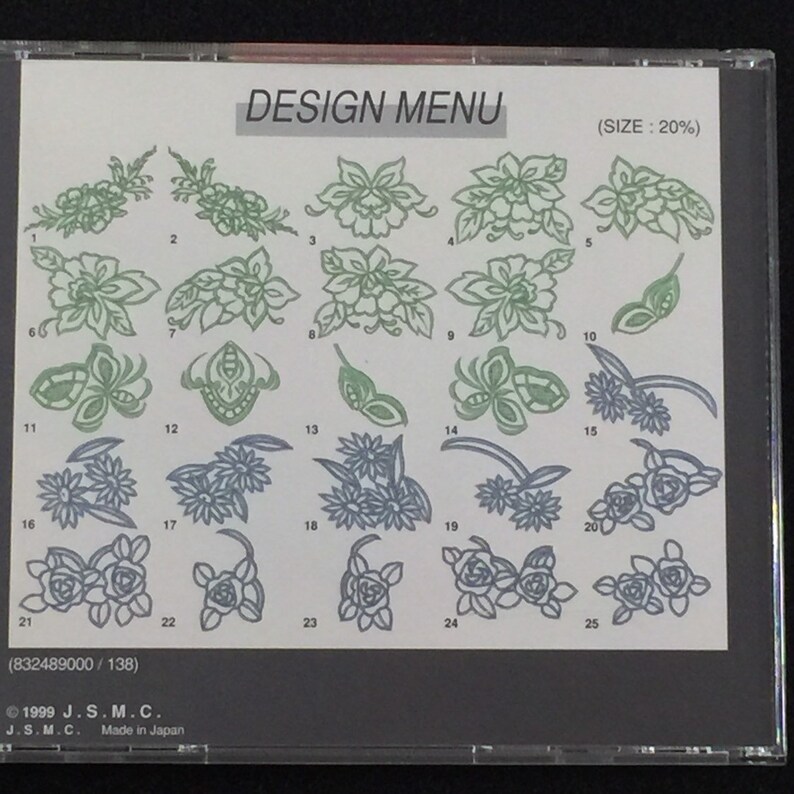 Big Floral Embroidery Designs Card for Janome Elna Kenmore Embroidery ...
