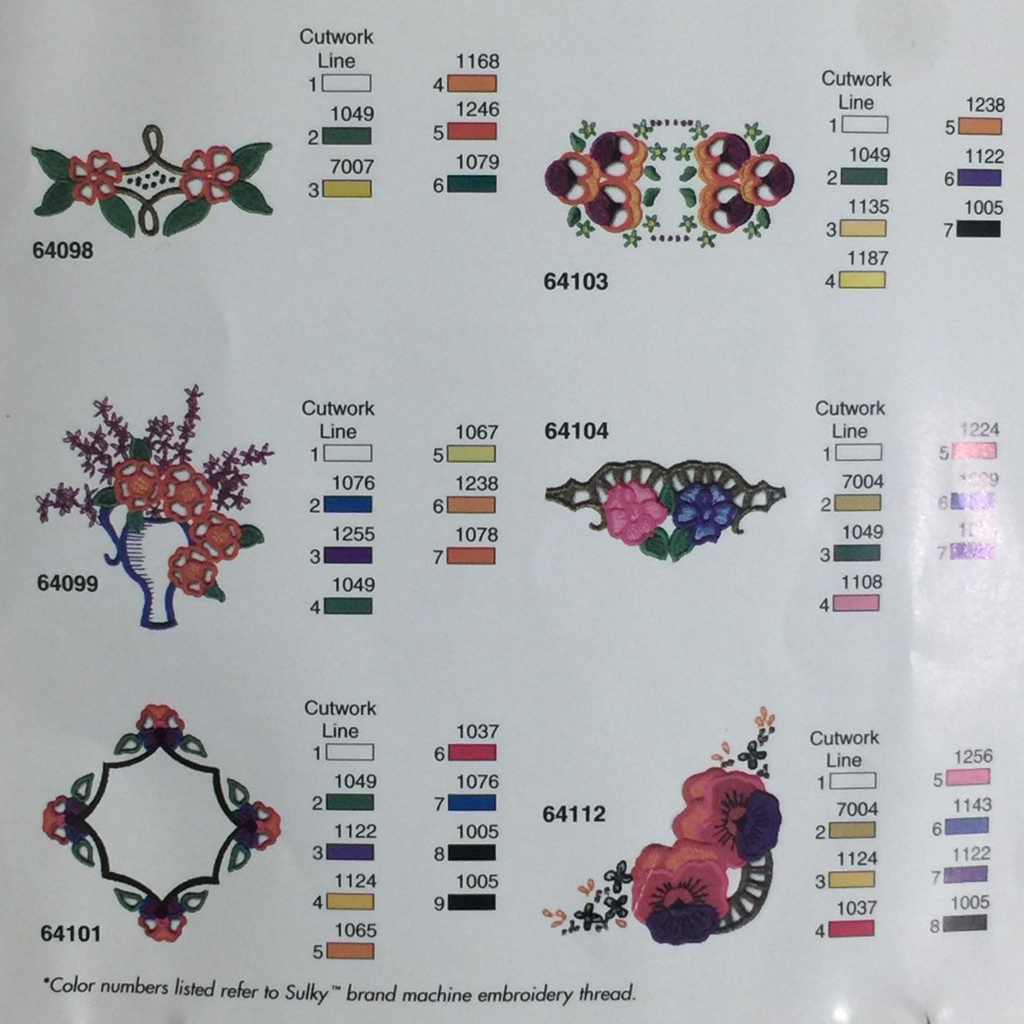 Cutwork Collection Embroidery Designs Card for Pfaff 7570, 7560 and ...