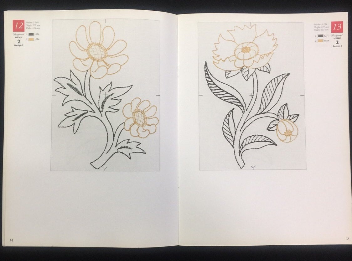 Flourishing Line Art Embroidery Designs Disk 160 for Husqvarna Viking ...