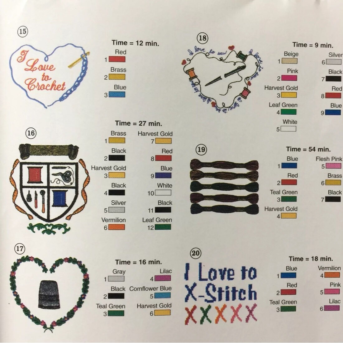 Sewing Collection 1 Embroidery Designs Card for Brother Bernina Deco ...