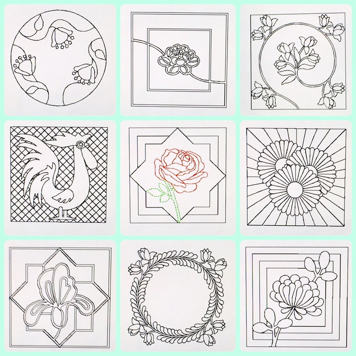 Sampler 3 of 50 Embroidery Designs Floppy Disk for Husqvarna - Etsy