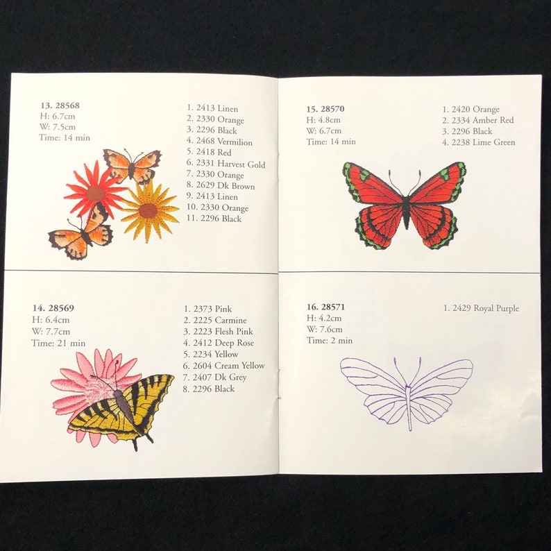 Butterflies Embroidery Designs Card for Brother Bernina Deco White Baby ...