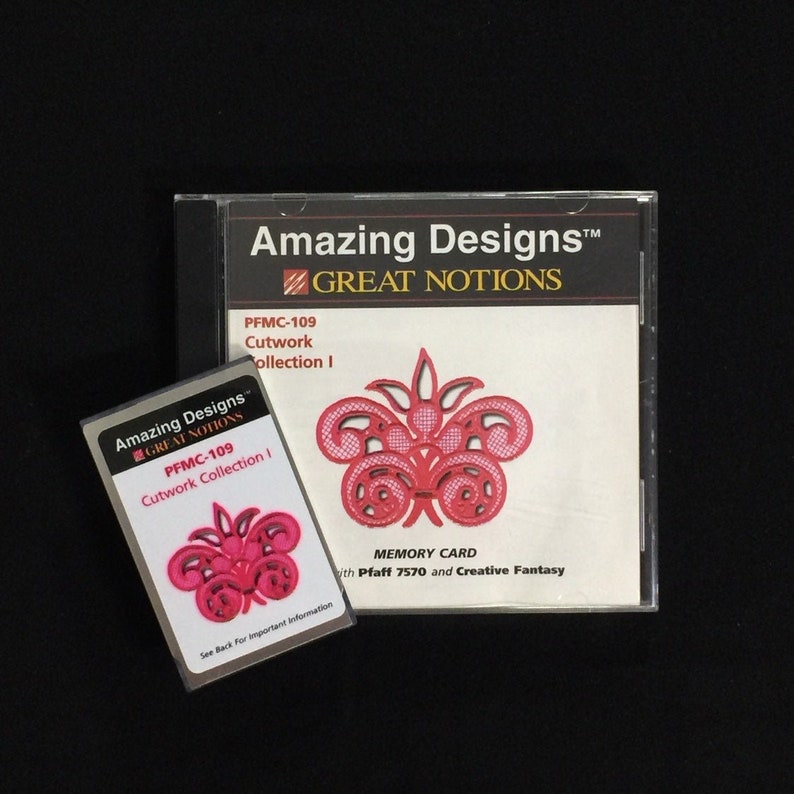 Cutwork Collection Embroidery Designs Card for Pfaff 7570, 7560 and ...