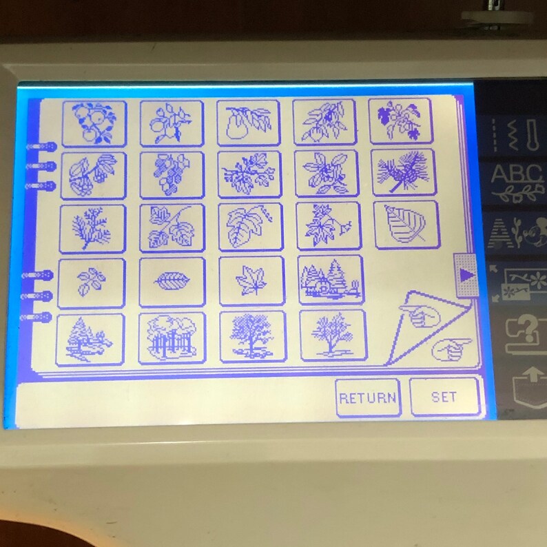 Trees Nature Embroidery Designs Card 33 for Brother Bernina Deco White ...