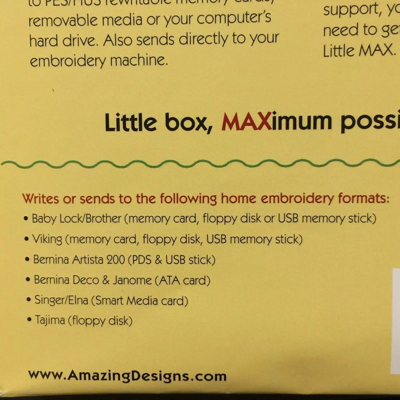 Amazing Designs Little Max Embroidery Designs Card Converter - Etsy