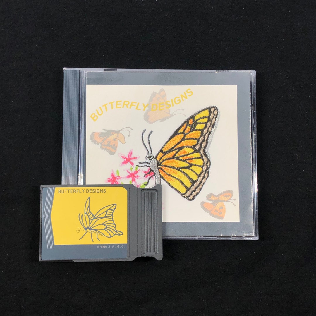 Butterfly Embroidery Designs Card for Janome Elna Kenmore Embroidery ...