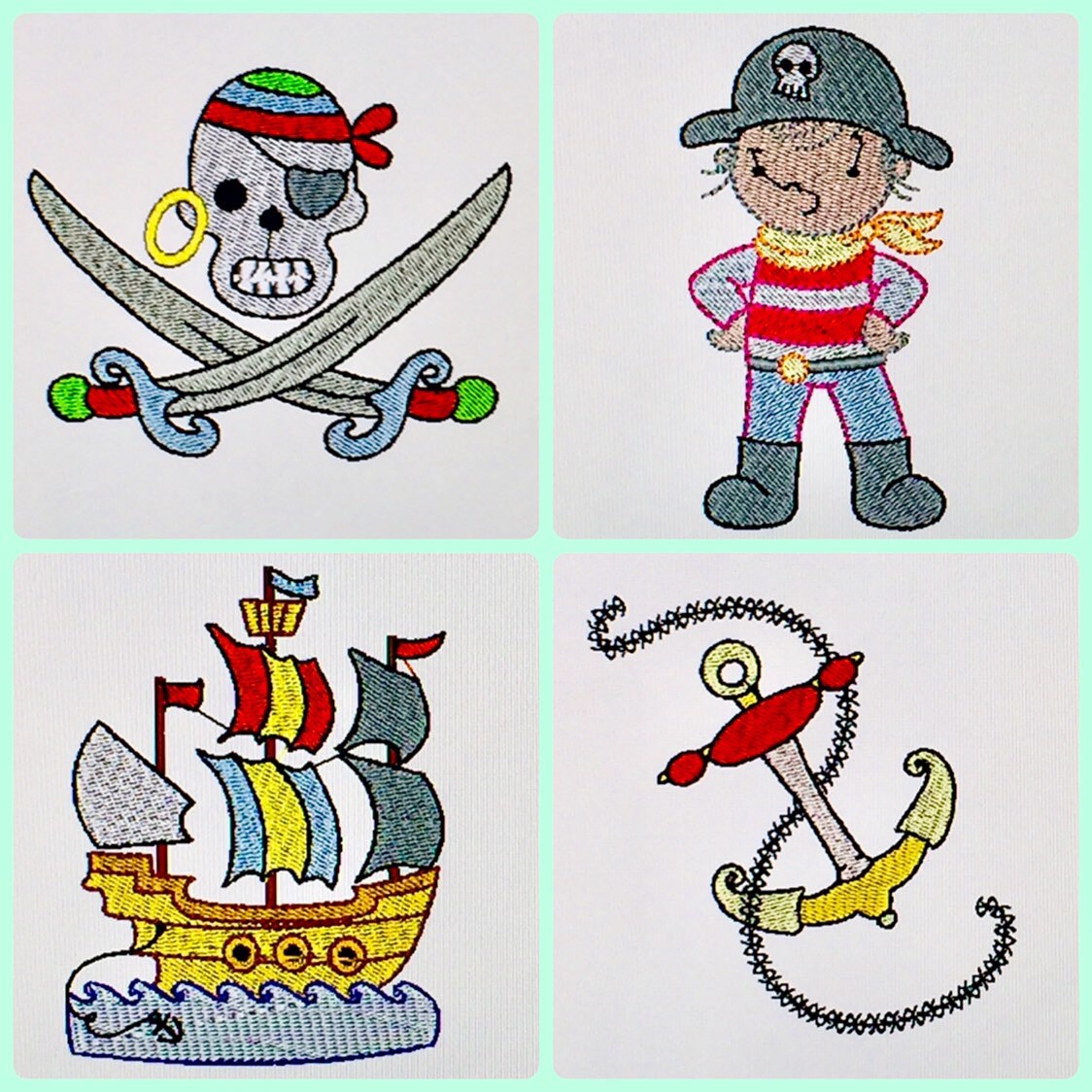 Pirates Embroidery Designs Floppy Disk for Husqvarna Viking Designer 1 ...