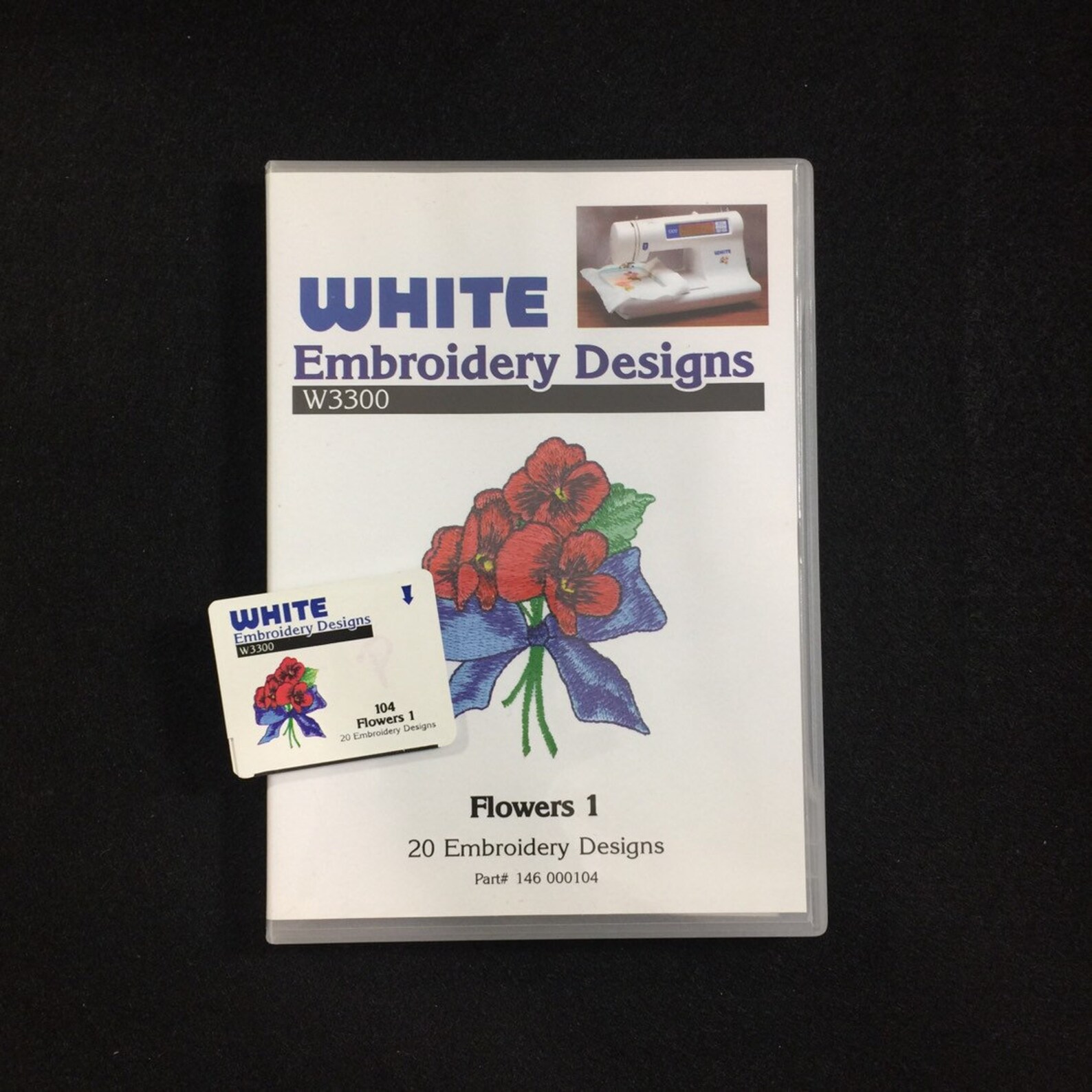 Flowers #1 Embroidery Designs Card for Brother Bernina Deco White Baby ...